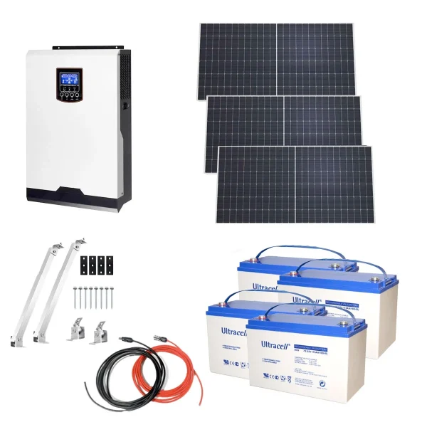 kit 16 Energía Solar 3000W Híbrido - Paneles Solares JP
