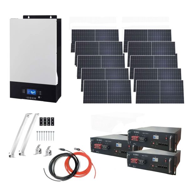 kit Solar litio3 #12 de 5000W-6000W full - Paneles Solares JP