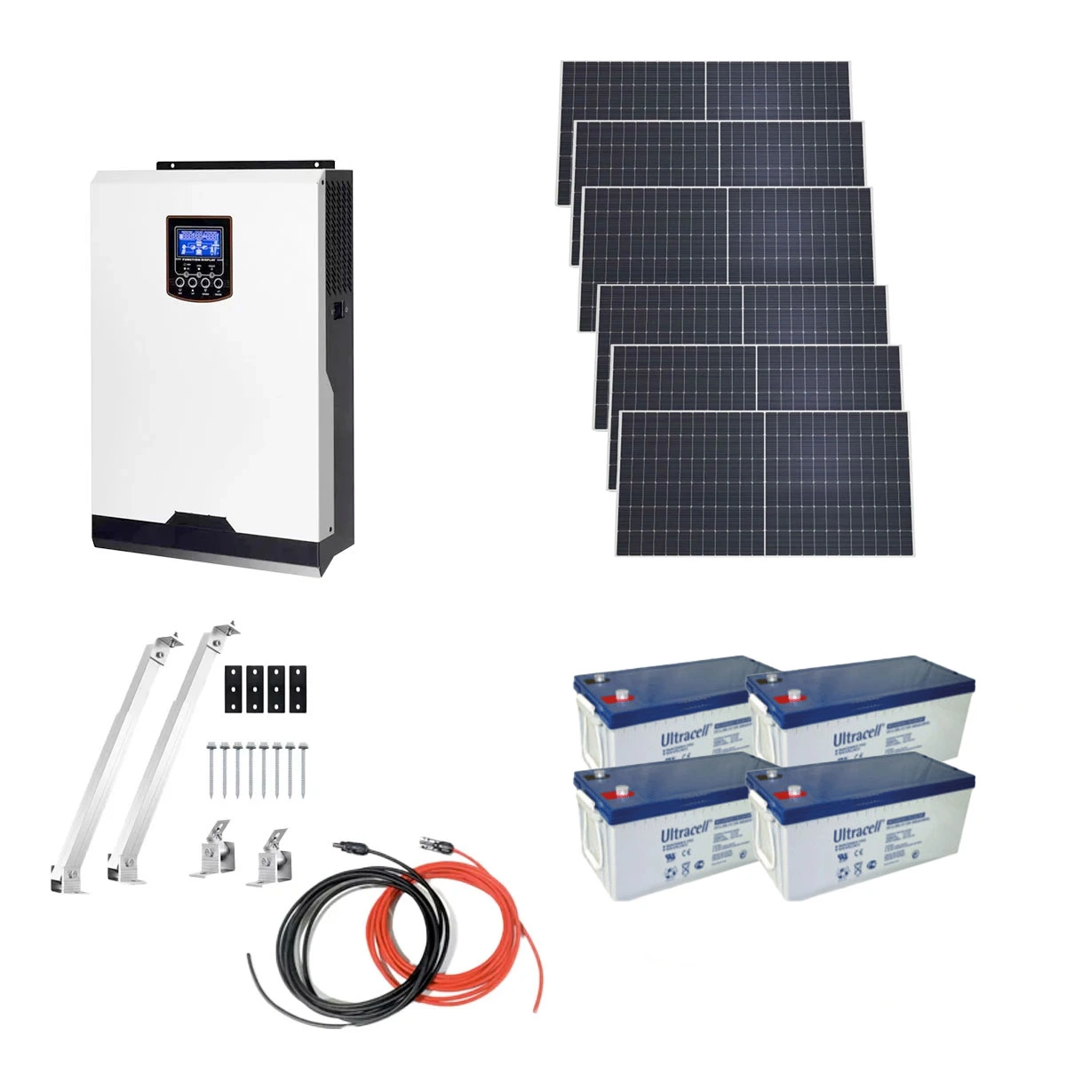 kit Solar 5 de 5000W medio ultracell VP - Paneles Solares JP
